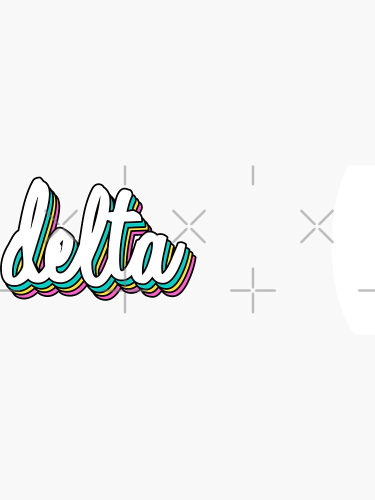 "delta retro" Sticker by lolosenese | Redbubble