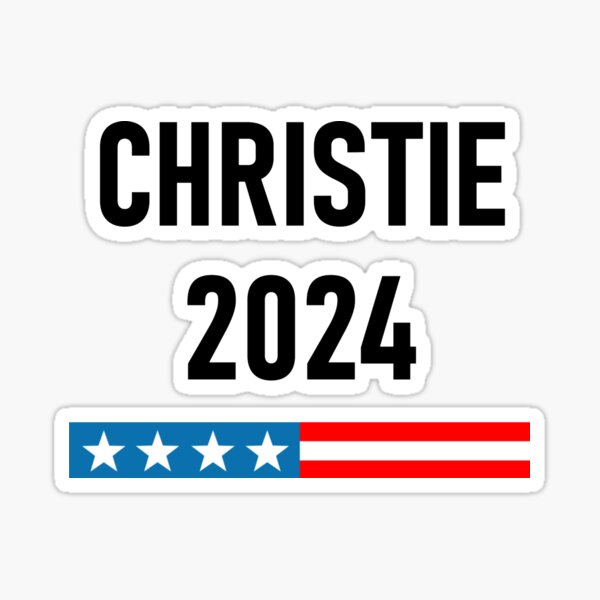 "Christie 2024" Sticker for Sale by HughIeas | Redbubble