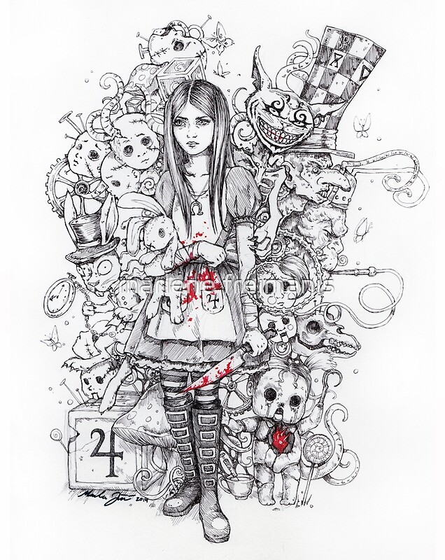 "wonderland shattered" by marlene freimanis | Redbubble