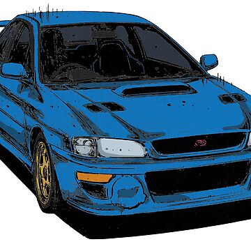 "Subaru Impreza 22B Bunta Fujiwara - Initial D" Sticker for Sale by ...