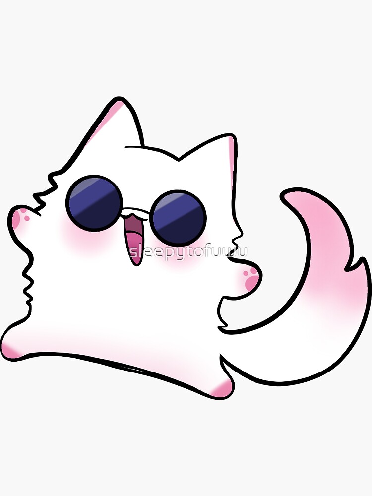"Gojo Cat" Sticker for Sale by sleepytofuwu | Redbubble