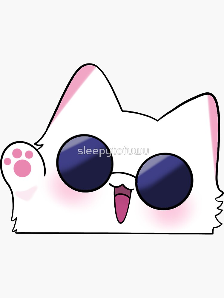 "Gojo Cat Peeker" Sticker for Sale by sleepytofuwu | Redbubble