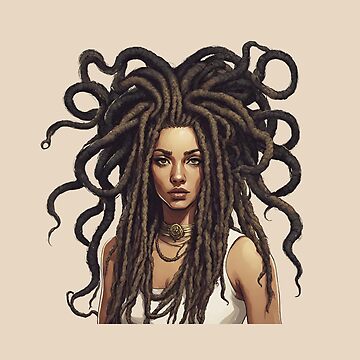 "The Medusa with Dreads beautiful Gorgon Queen myth" Sticker by ...