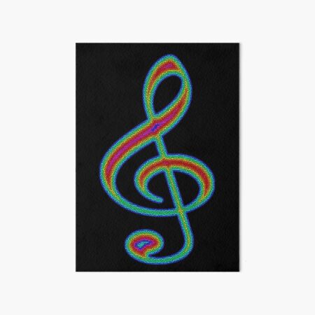 "Rainbow Treble Clef Music Art by Derrick G. Wood" Art Board Print by ...