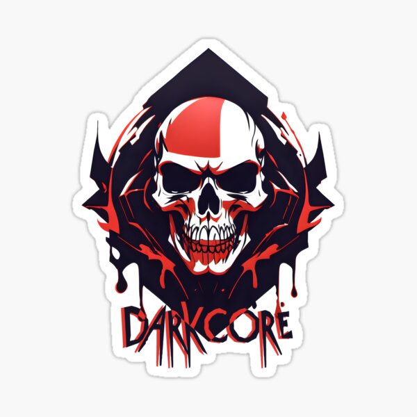 "Darkcore Skull" Sticker by Designorigin | Redbubble