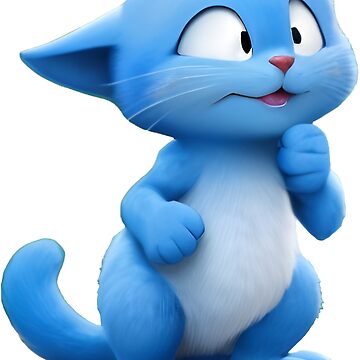 "Cute Blue Cat " Sticker for Sale by DIGI-MT | Redbubble