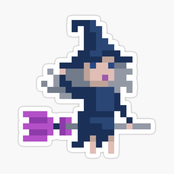 "8bit whitch" Sticker by anouchafida | Redbubble