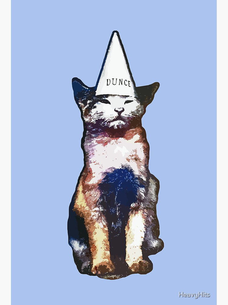 "Classic Vintage Photo of a Cat with a Dunce Hat - Digitally Reimagined ...