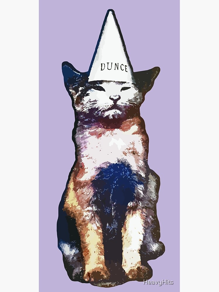 "Classic Vintage Photo of a Cat with a Dunce Hat - Digitally Reimagined ...