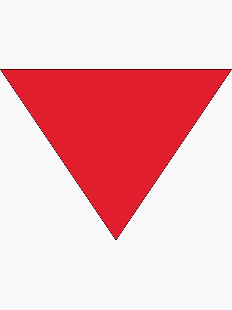 "Inverted Red Triangle" Sticker for Sale by Mark-Ewbie | Redbubble