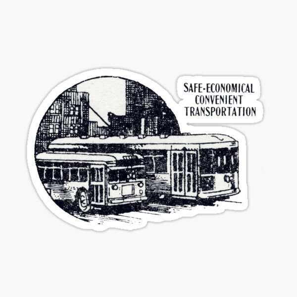 "1940s Public Transportation" Sticker for Sale by historicimage | Redbubble