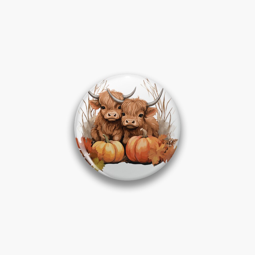 "Autumn Highland Cow " Sticker for Sale by CrownedVinyls | Redbubble