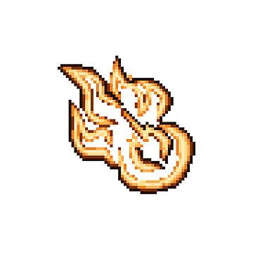 "8 Bit Fireball" Sticker for Sale by 8-BitBytes | Redbubble