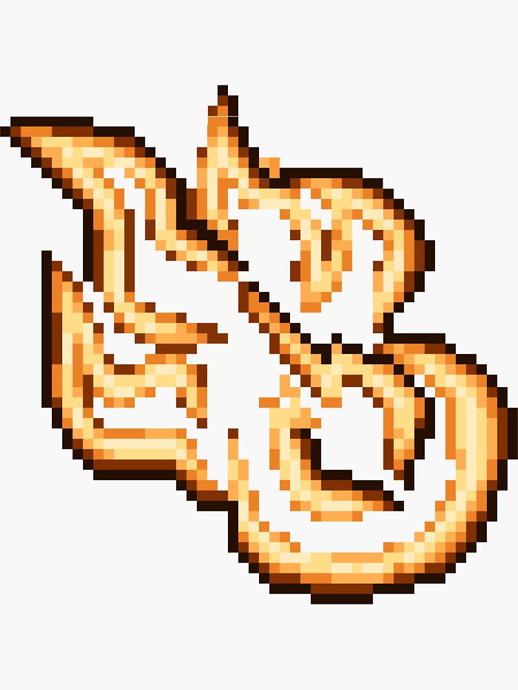 "8 Bit Fireball" Sticker for Sale by 8-BitBytes | Redbubble