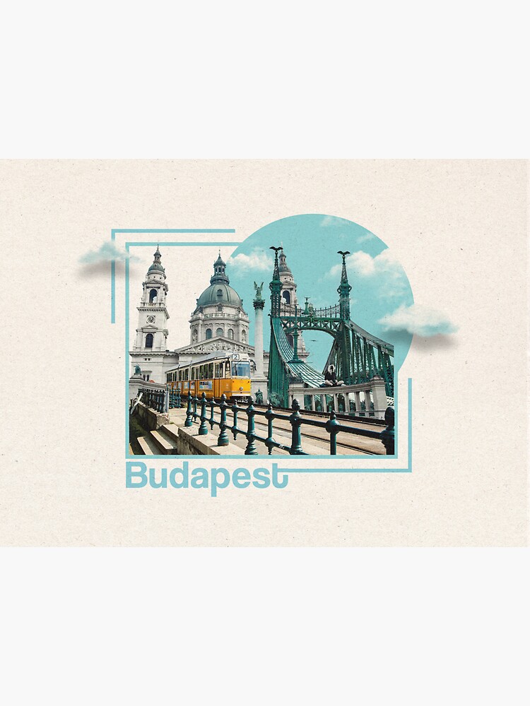 "Budapest Digital Artwork" Sticker for Sale by SaxonEdits | Redbubble