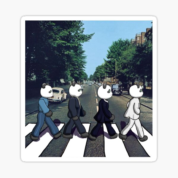 "The panda beatles" Sticker by PandasandFoxes | Redbubble