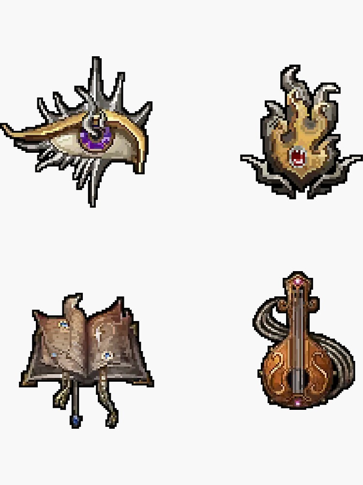 "BG3 8 Bit Class Pack 1" Sticker for Sale by 8-BitBytes | Redbubble