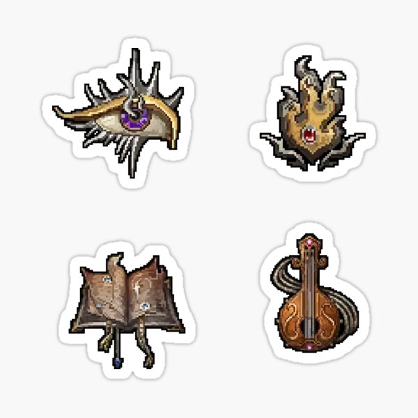 "BG3 8 Bit Class Pack 1" Sticker for Sale by 8-BitBytes | Redbubble