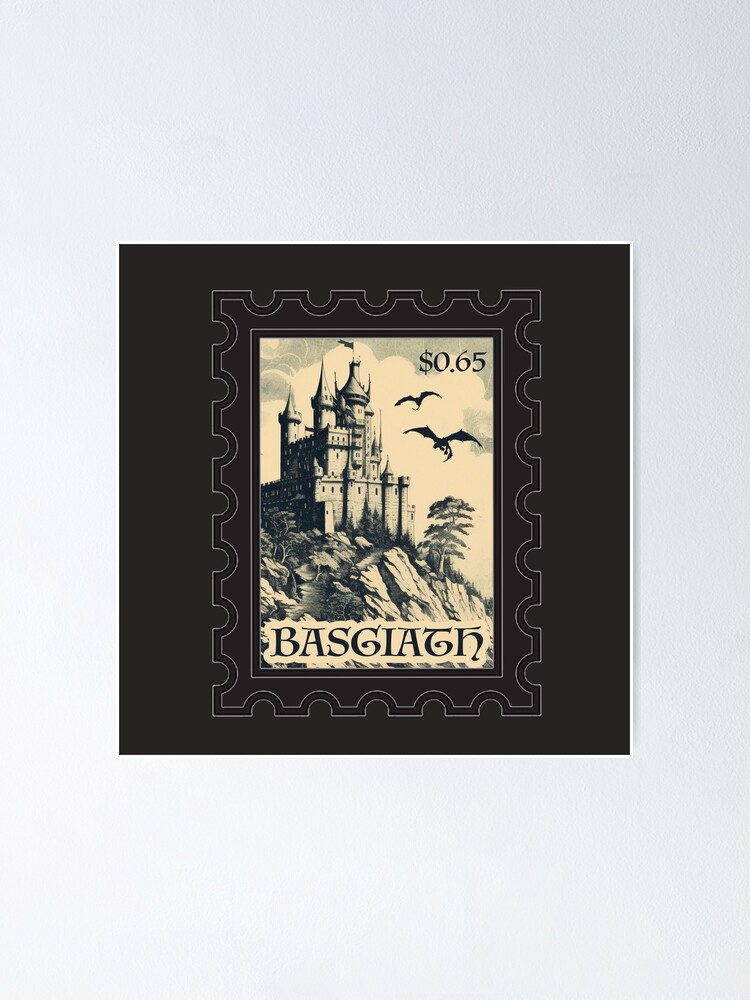 "Basgiath Stamp" Poster for Sale by Celticrose721 | Redbubble