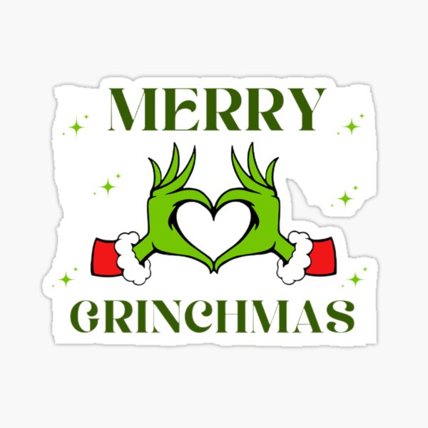 "Merry Grinchmas Green" Sticker for Sale by gvstyle | Redbubble