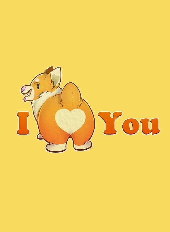 "Corgi Heart Butts" by ConfusedEWE | Redbubble