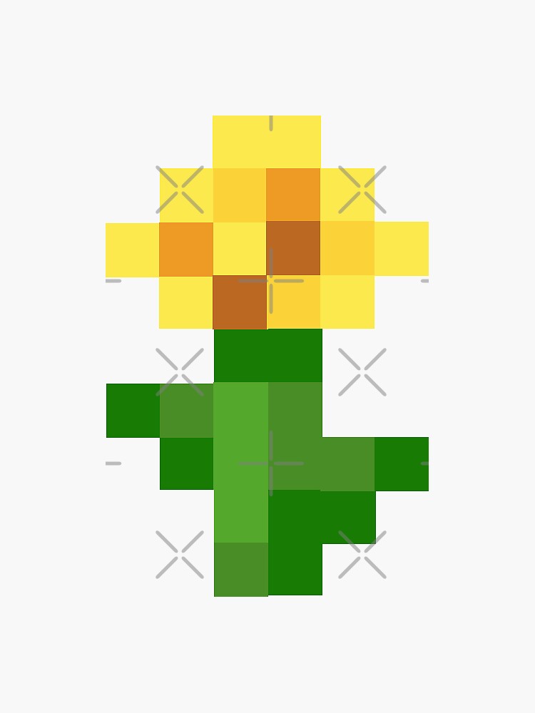 "Minecraft Dandelion" Sticker for Sale by Ch3rry-Quartz | Redbubble