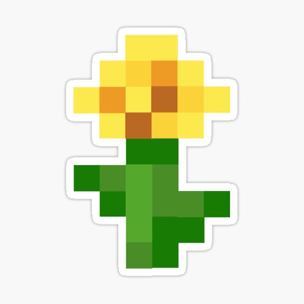 "Minecraft Dandelion" Sticker for Sale by Ch3rry-Quartz | Redbubble
