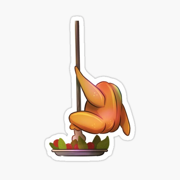 "Dancing rotisserie chicken " Sticker for Sale by Your-Art-Dealer ...