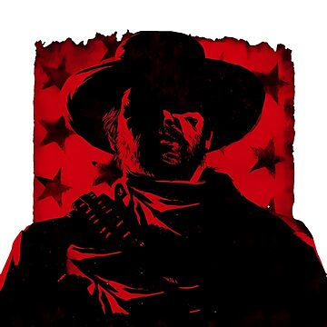 "Red dead redemption" Sticker by RUKKAI | Redbubble