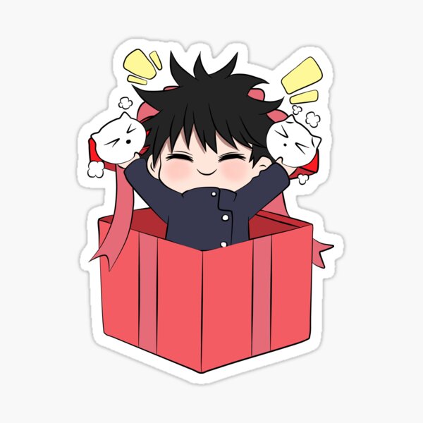 "Merry Christmas_Anime_Megumi " Sticker for Sale by Infinirish | Redbubble