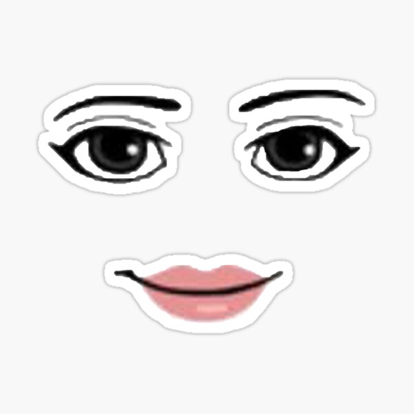"roblox girl face" Sticker for Sale by goon-street | Redbubble