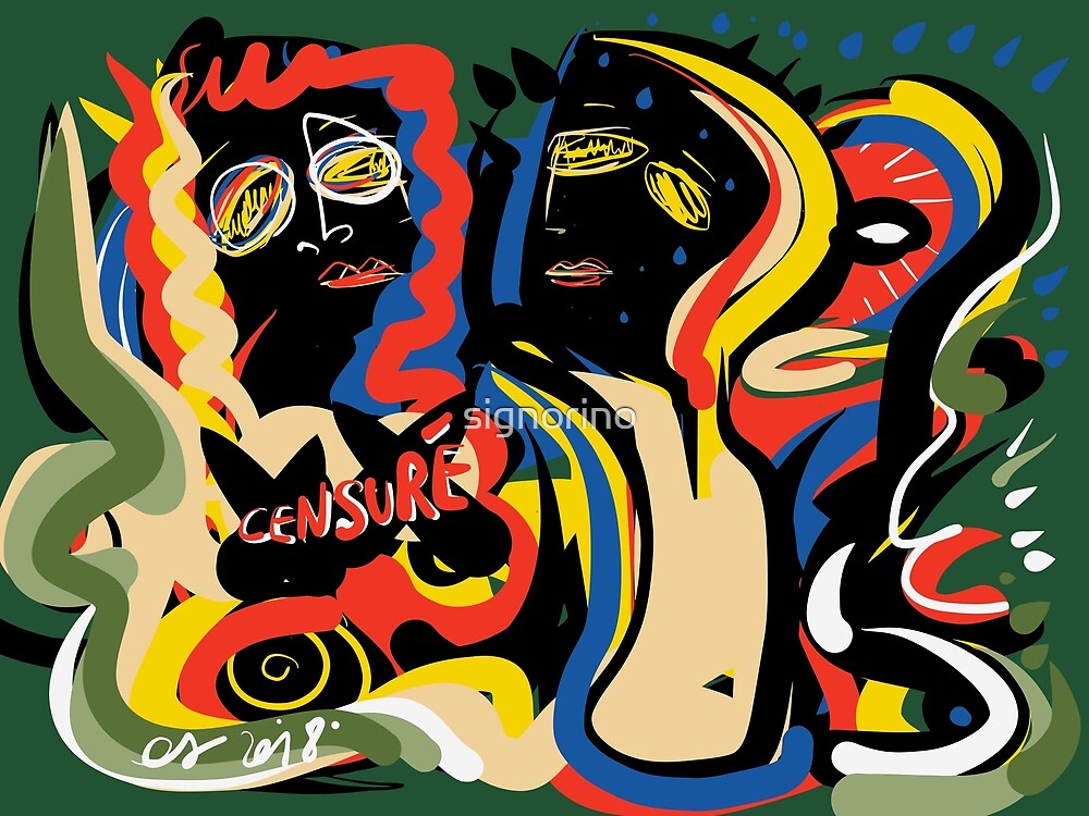 "Censuré Street Art Graffiti Expressionism " by Emmanuel Signorino ...