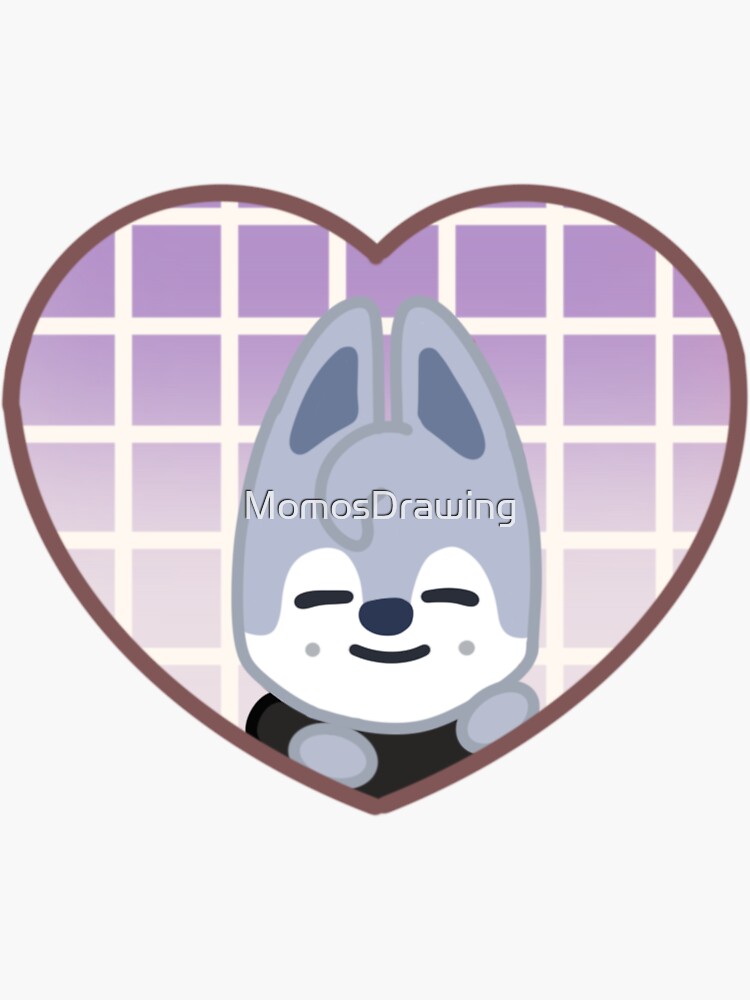 "Stray kids - skzoo Wolf chan" Sticker by MomosDrawing | Redbubble