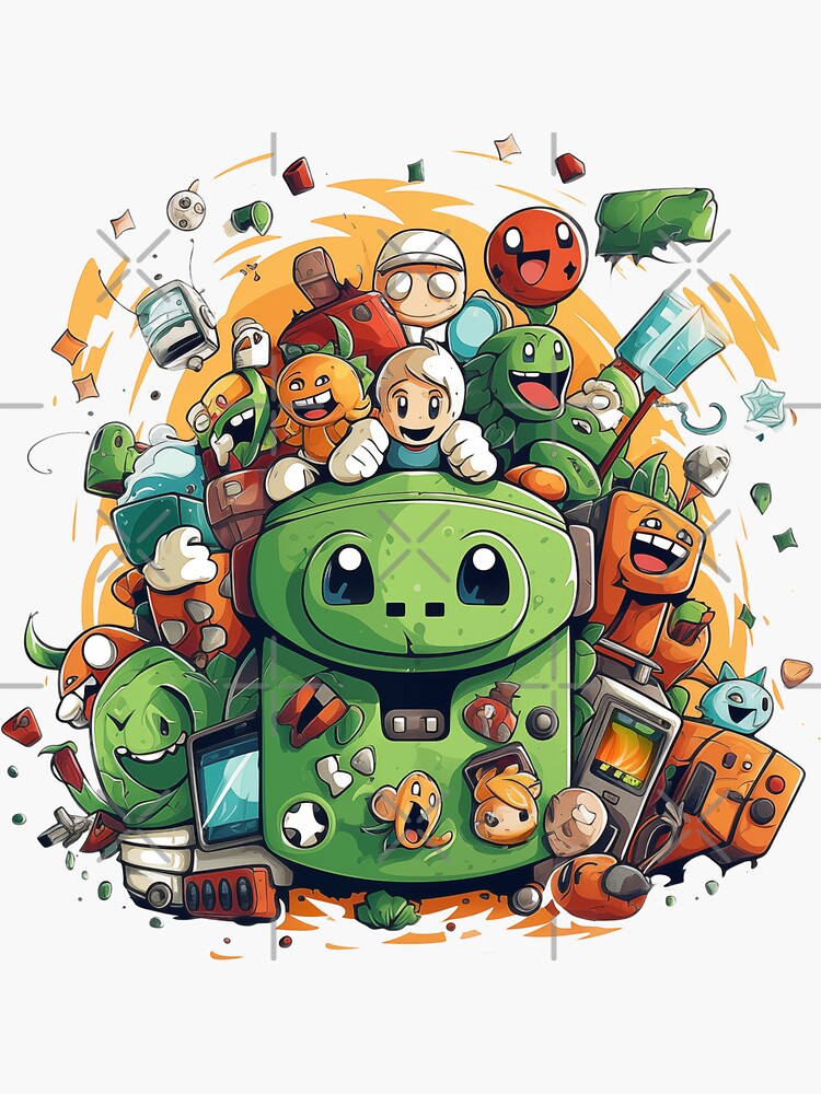 "Geometry Dash Game Cute Game Characters" Sticker by Samanthi007 ...