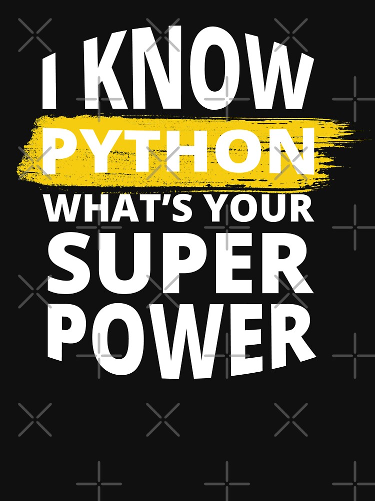 "I Know Python - Funny Programming Jokes - Dark Color" T-shirt for Sale by springforce ...