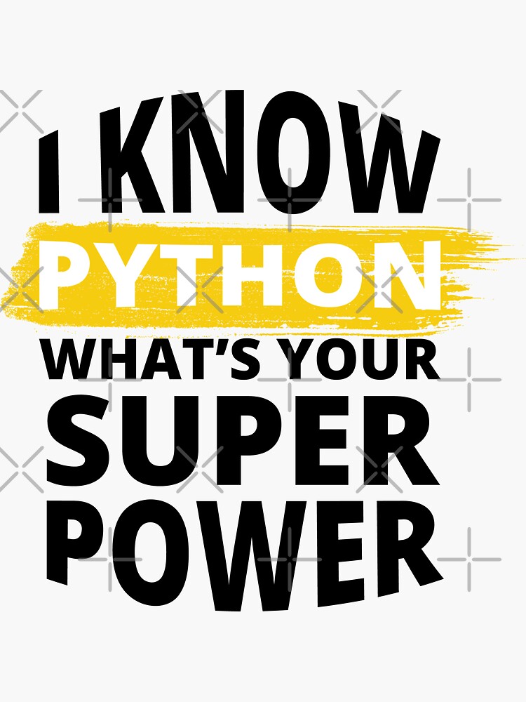 "I Know Python - Funny Programming Jokes - Dark Color" Sticker for Sale ...