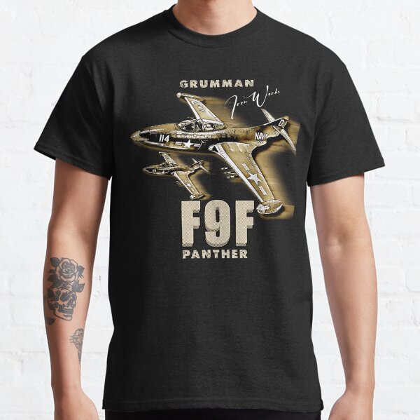 "Grumman F9F Panther Carrier-Based Jet Fighter" Classic T-Shirt for Sale by Aerolovers | Redbubble