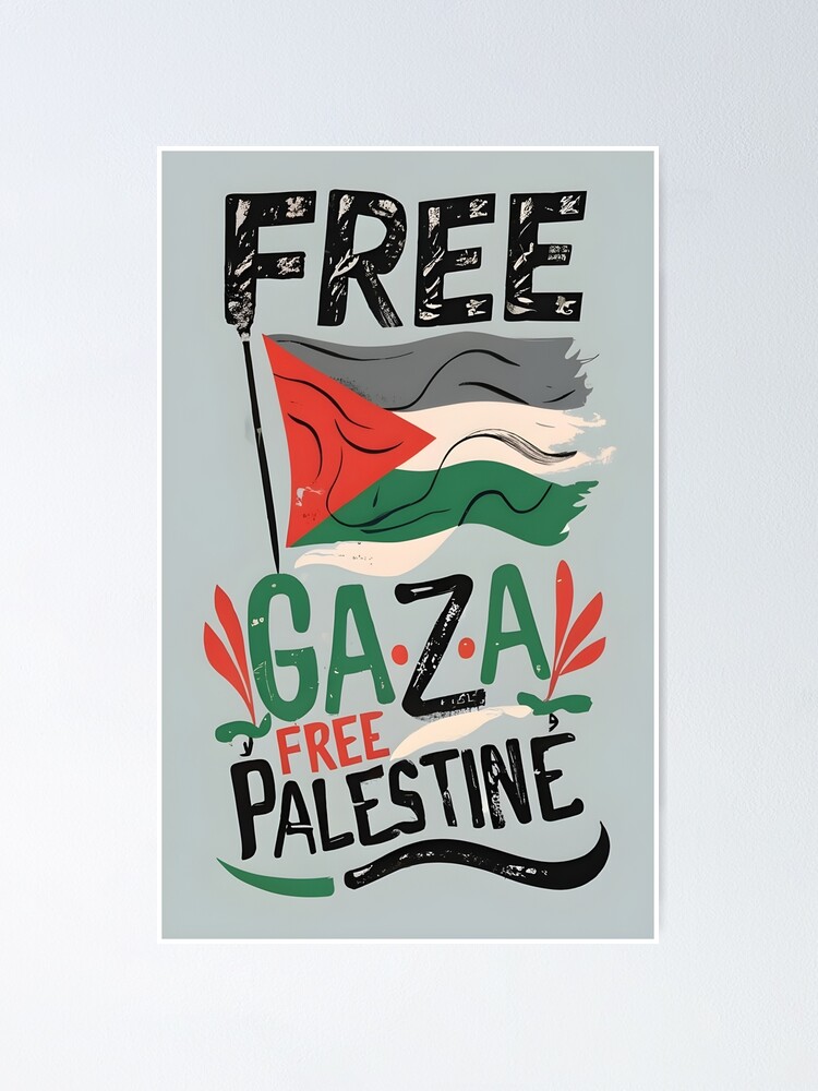 "Free palestine - Free Gaza - Colorful Free Gaza" Poster for Sale by ...