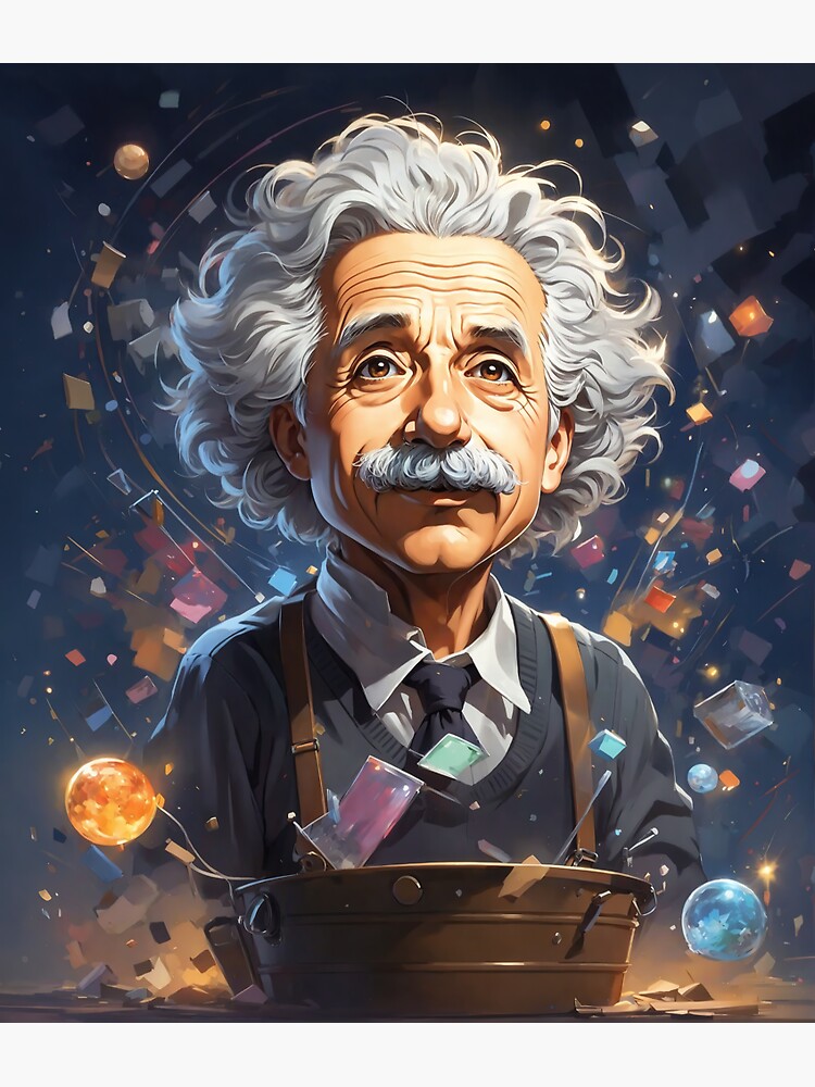 "Albert Einstein: Symbol of Wisdom and Science" Sticker for Sale by MattCollinsShop | Redbubble