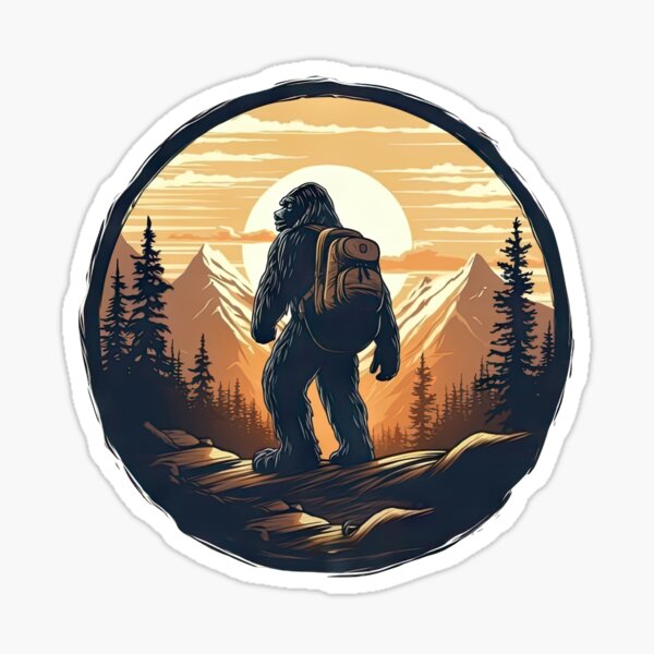 "sneaky sasquatch" Sticker for Sale by Pixel Playground | Redbubble
