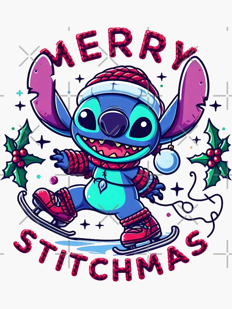 "Stitchmas " Sticker for Sale by BukovskyART | Redbubble