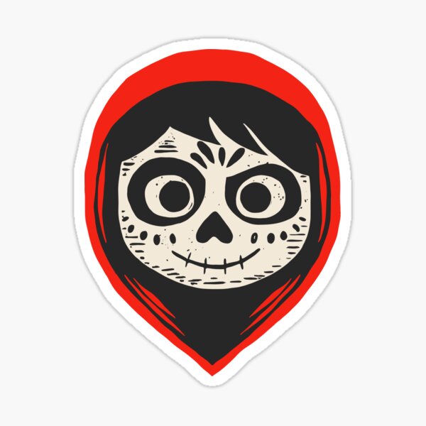 "Coco - Miguel skeleton face" Sticker for Sale by DisneyNmore | Redbubble