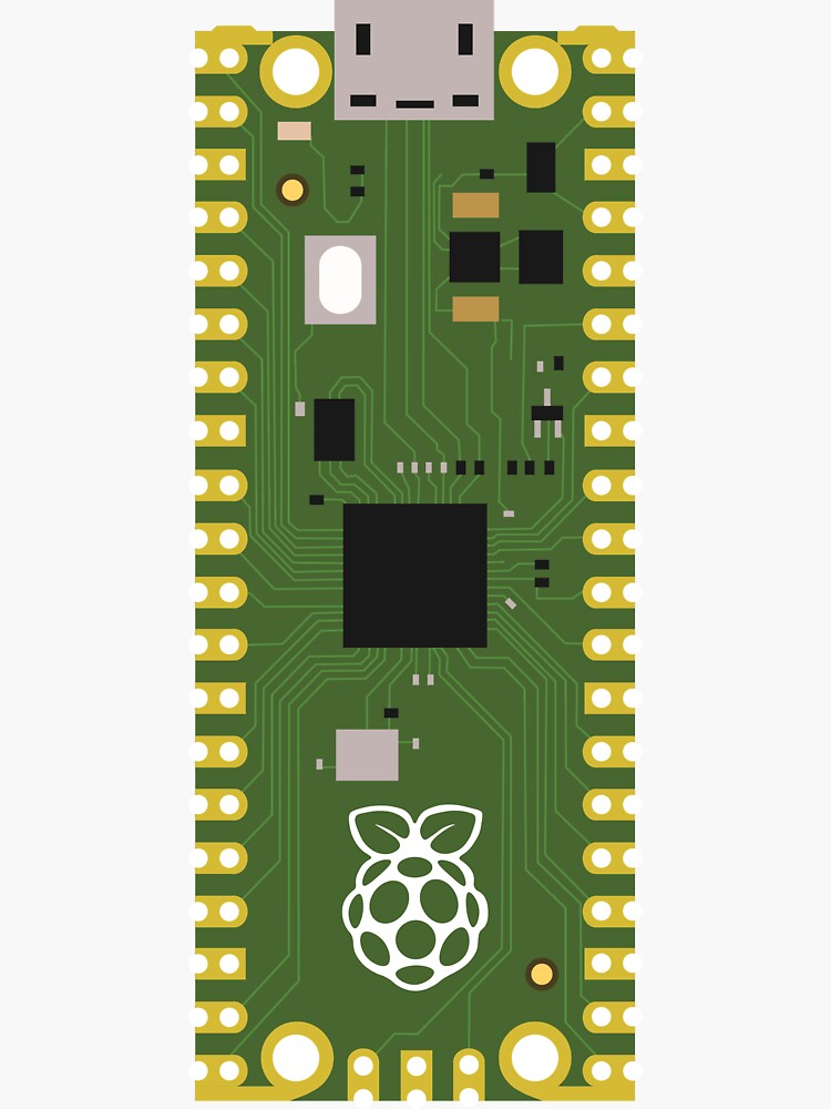 "Raspberry Pi Pico Art" Sticker for Sale by cjnimoy | Redbubble