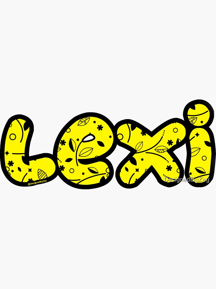 "Lexi Sticker" Sticker by DesignedByZay | Redbubble