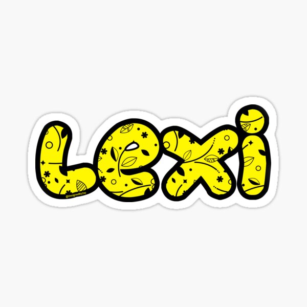 "Lexi Sticker" Sticker by DesignedByZay | Redbubble