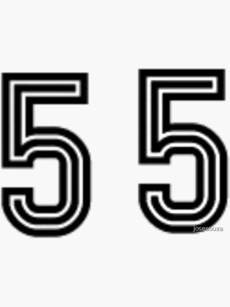 "number 55" Sticker by josesouza | Redbubble