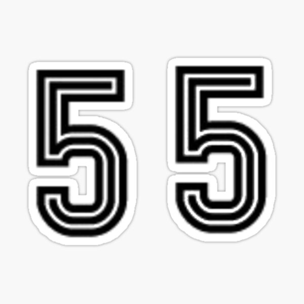 "number 55" Sticker by josesouza | Redbubble