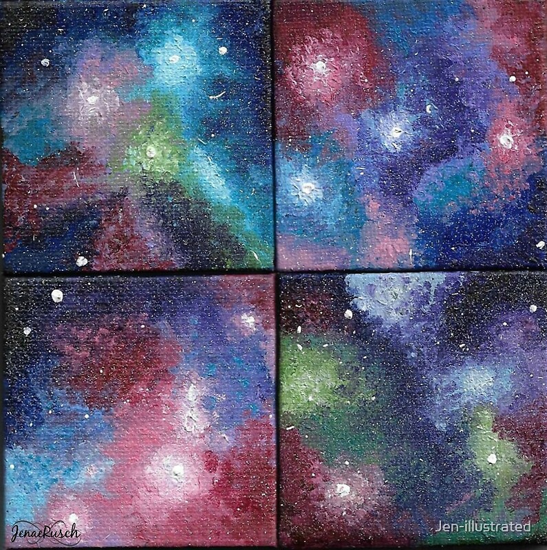 "4 Square Galaxy" by Jen-illustrated | Redbubble
