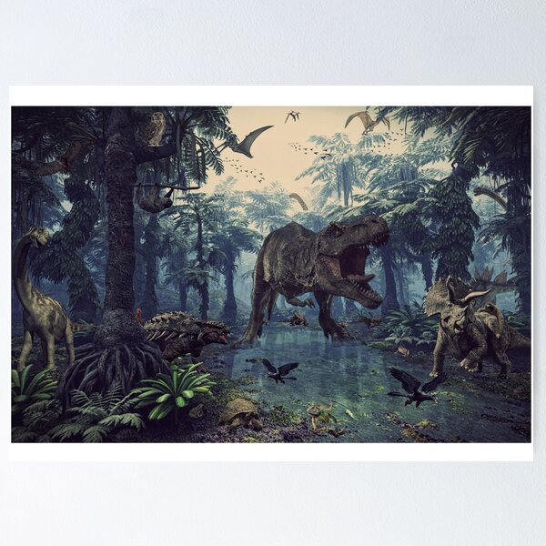 "Dinosaur world" Poster for Sale by JimiGlover | Redbubble