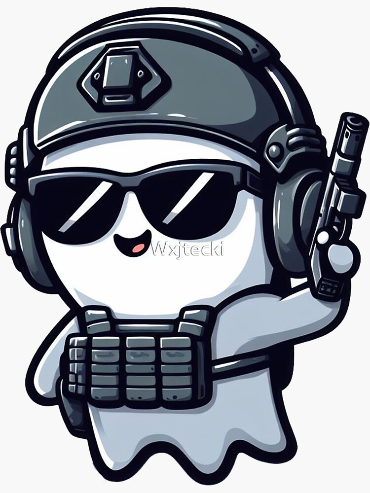 "Tactical ghost" Sticker for Sale by Wxjtecki | Redbubble